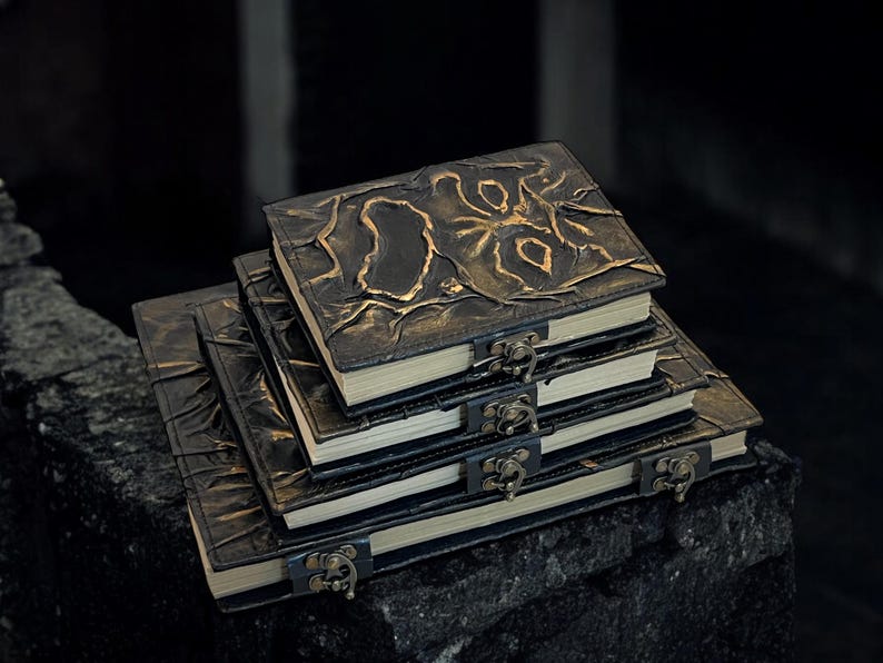Necronomicon Evil Dead Book – Leather Grimoire Journal, Horror Prop ...