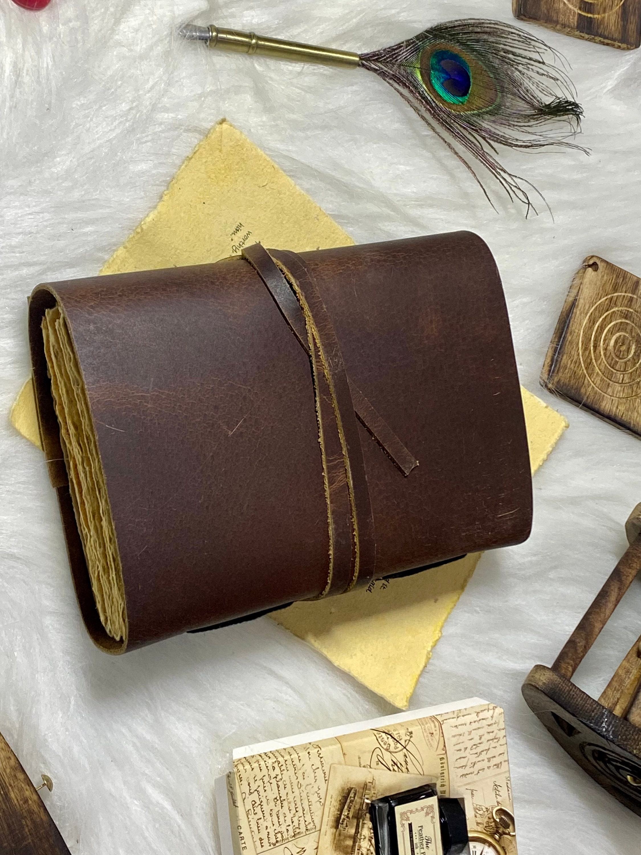 Wolf Vintage Leather Journal: Handmade Book of Shadows Grimoire - Etsy