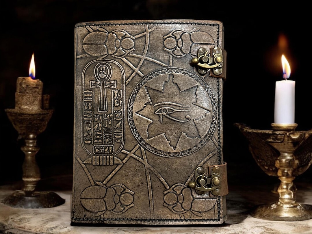 The Book of Hamunaptra Grimoire Leather Journal Egyptian Witch Book of ...