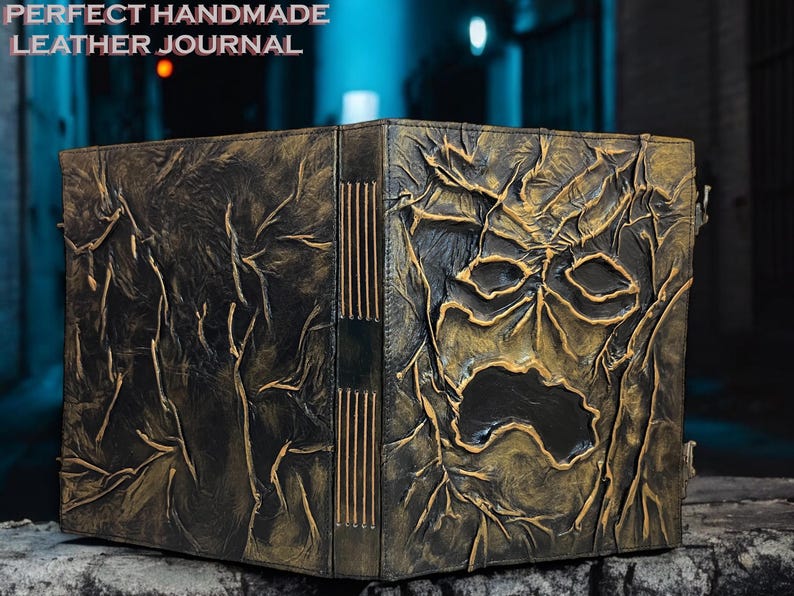 Necronomicon Evil Dead Book – Leather Grimoire Journal, Horror Prop ...