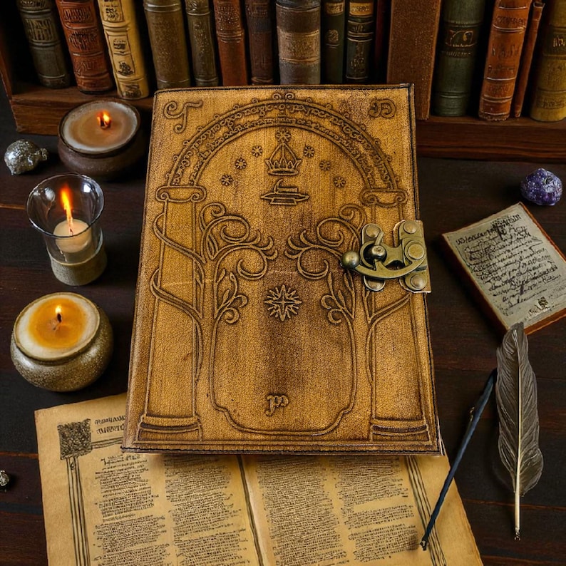 Doors of Durin Grimoire – Tolkien Lord of the Rings Leather Journal ...