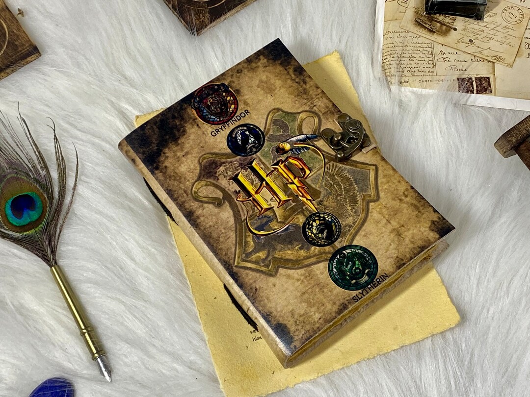 Harry Potter Leather Journal Blank Spell Book of Shadows Handmade ...