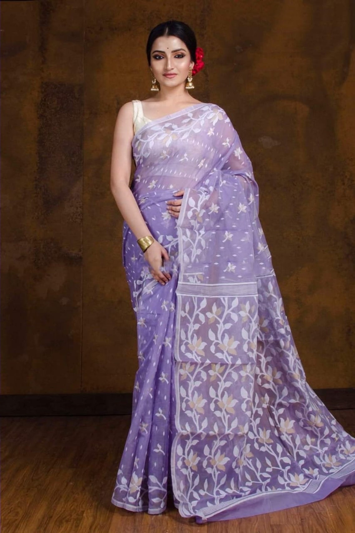 Soft Cotton Dhakai Jamdani Sharee Handloom Jamdani Saree Exclusive ...