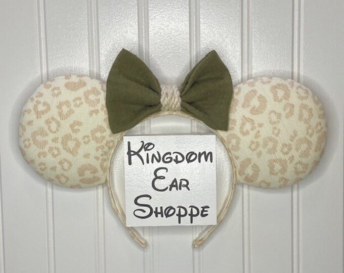 Cream Safari Ears, Minnie Ears, Mickey Ears, Mickey Mouse Ears ...