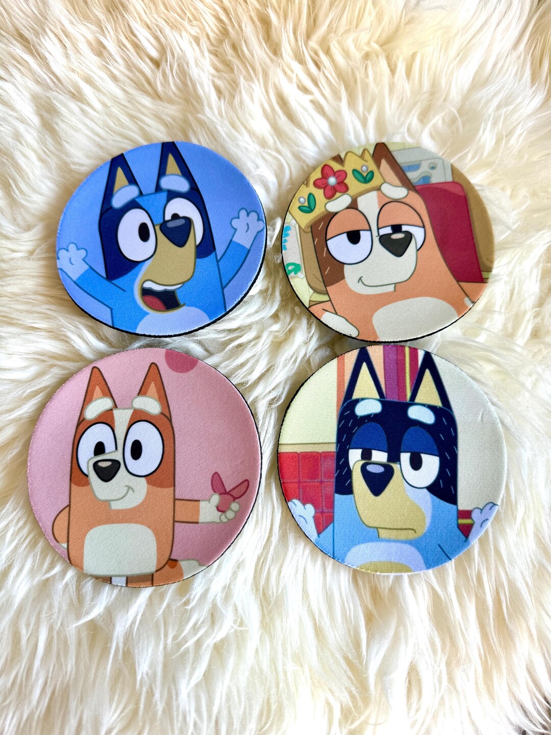 Bluey Family Cup Coaster - Etsy