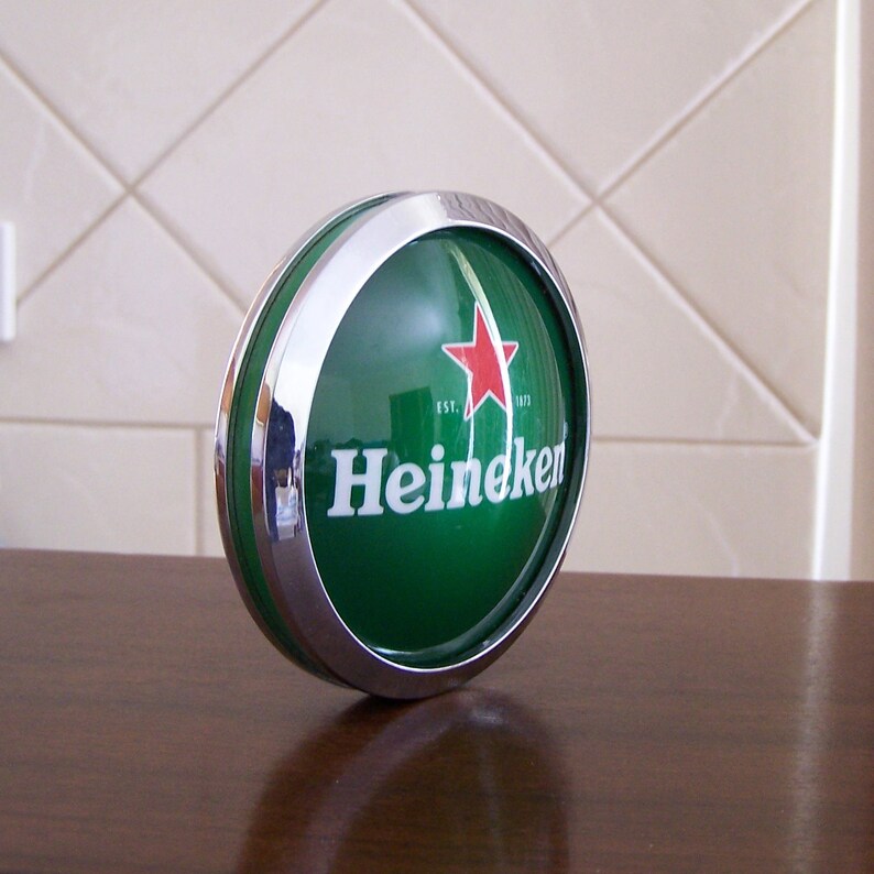 Vintage Heineken Signage Pump Bar Badge Plastic Non Illuminated ...