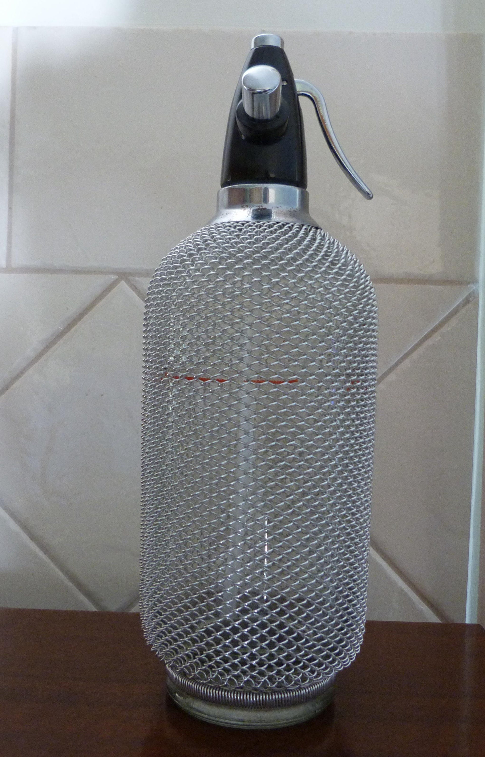 Vintage Soda Syphon Seltzer Glass Bottle With Silver Mesh - Etsy