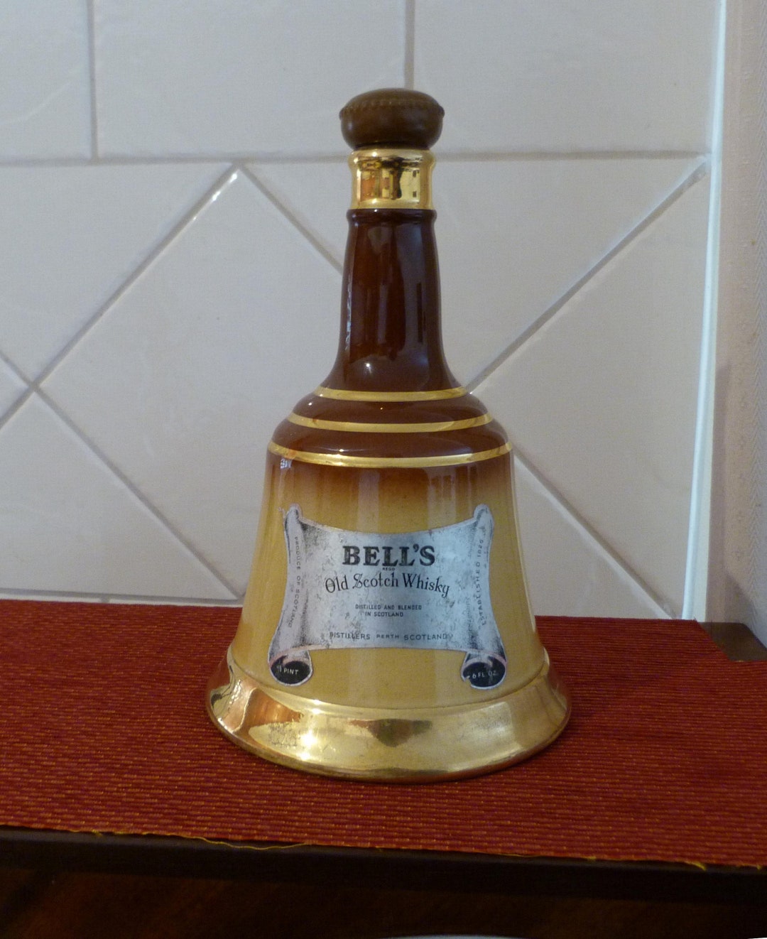Spode Copeland Pottery Bell's Old Scotch Whisky Perth Scotland Decanter ...