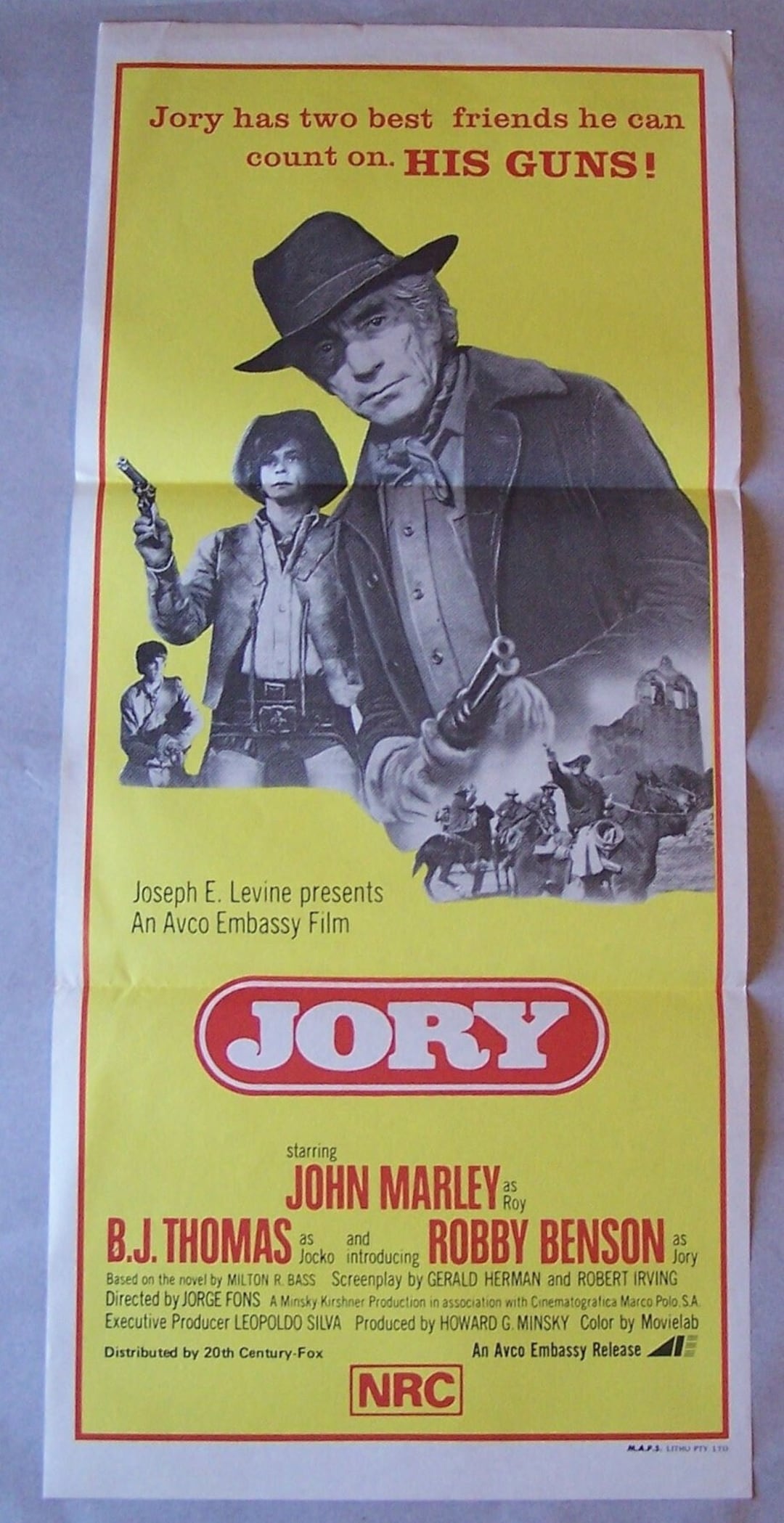 Jory Original Australian Daybill Movie Poster - Etsy