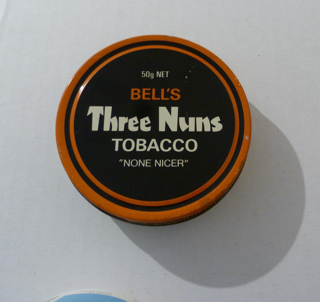 Bells Three Nuns Round 50g Tobacco Tin none Nicer Made in Australia ...