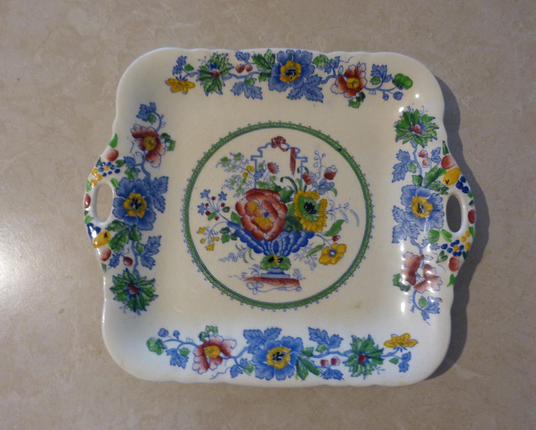 Vintage Mason's Patent Ironstone China Strathmore Decorative Square ...