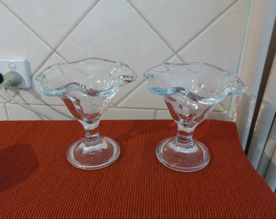 Pair of Ice Cream Gelato Sundae Desert Glasses Made in Italy - Etsy