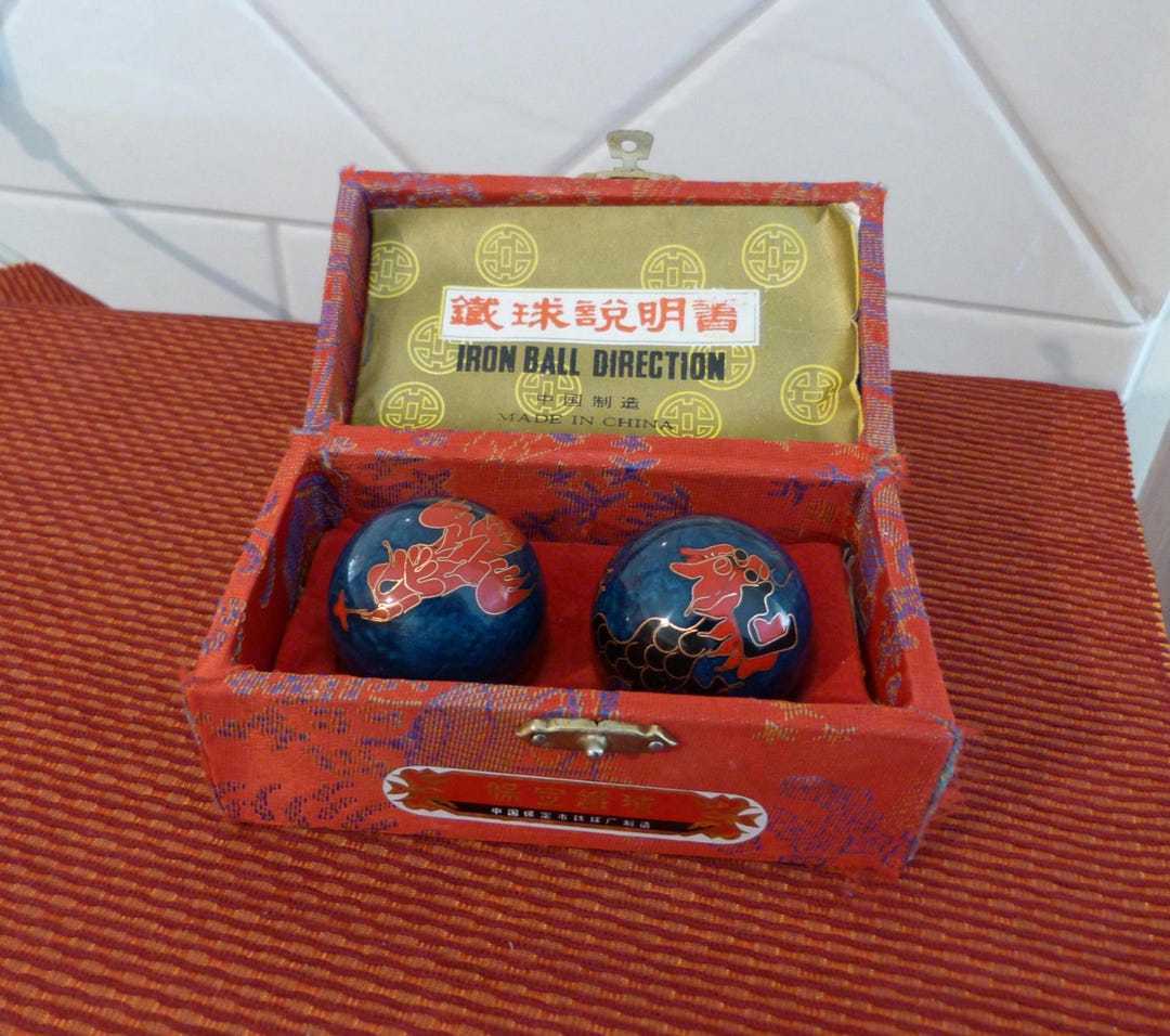 Vintage Chinese Boading Balls, Dragon & Phoenix Chiming Balls - Etsy