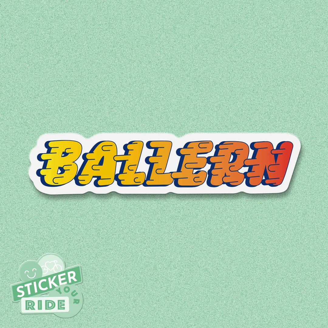 Ballern Bicycle Sticker, Racing Bike, Weatherproof - Etsy