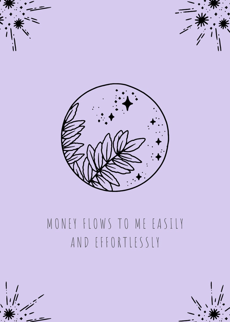 20 Affirmations for Abundance Cards - Etsy