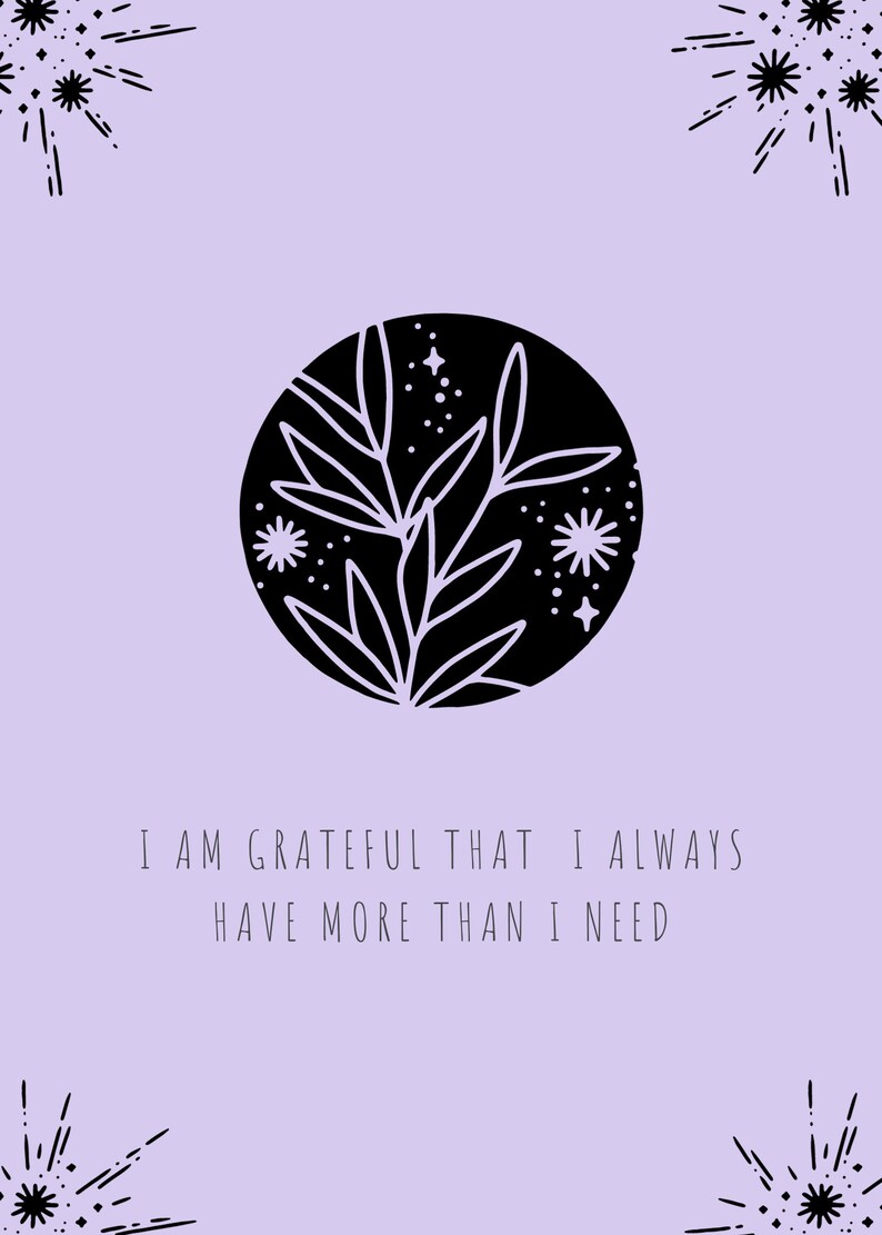 20 Affirmations for Abundance Cards - Etsy