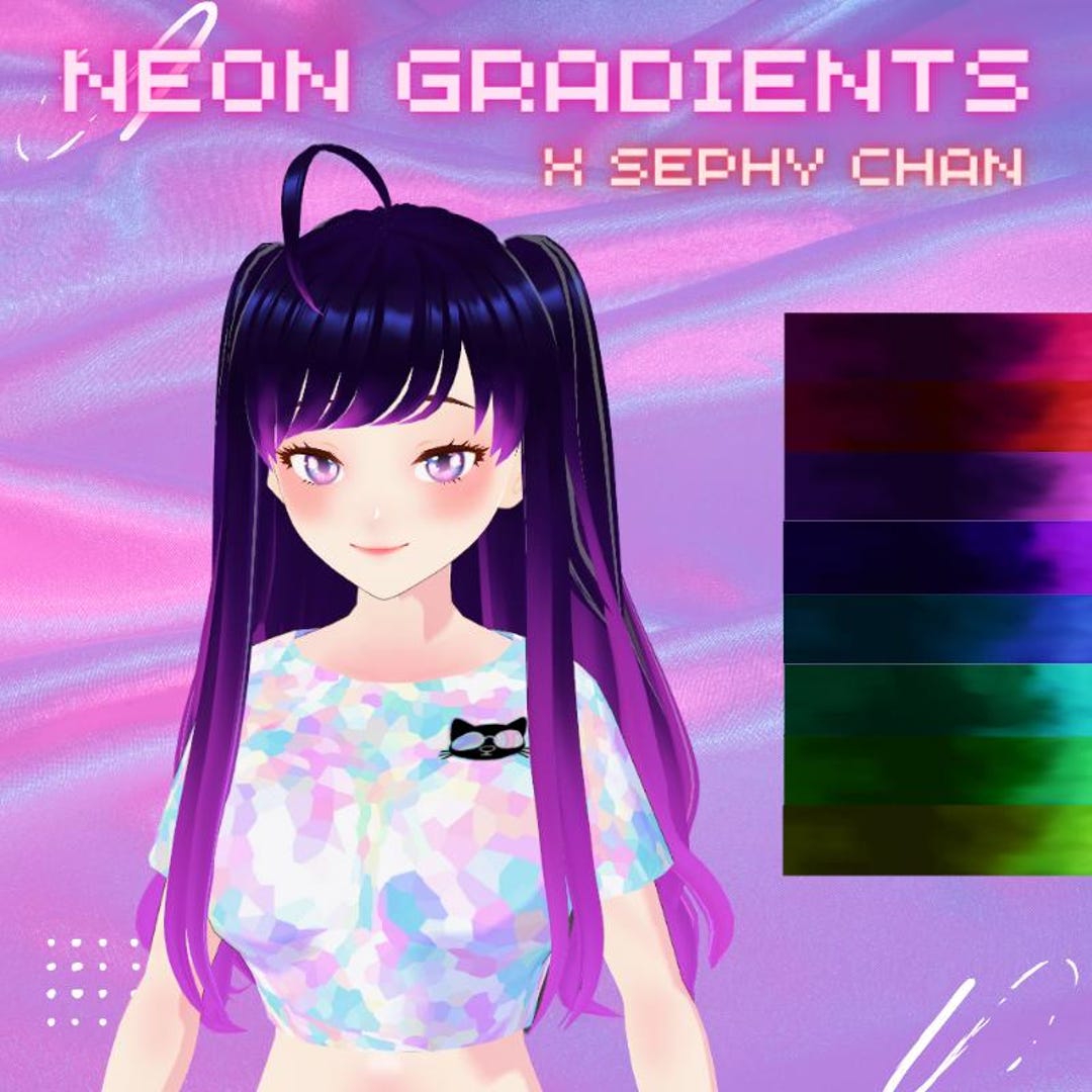FULL SET- Neon Gradients Hair Texture by Sephy-chan ( - Etsy