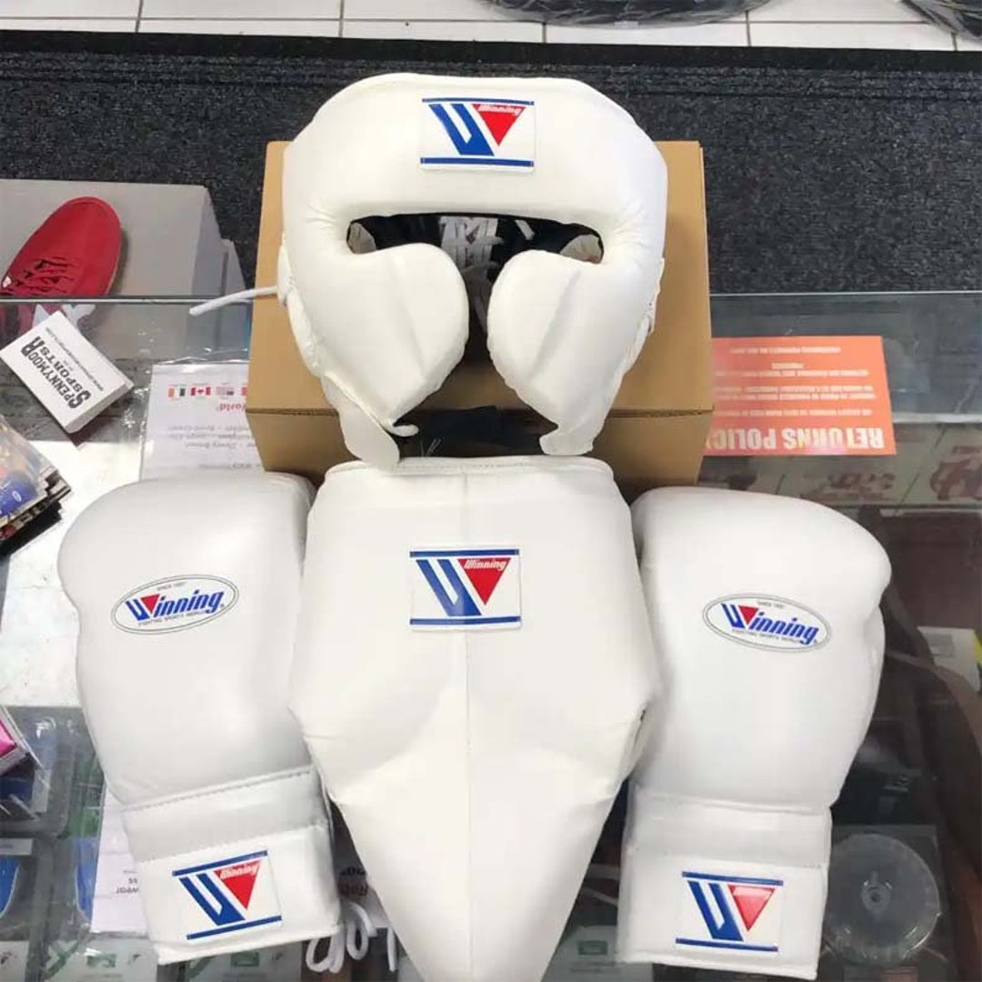 Winning Sparring Full Set Gloves Head Guard Groin Guard - Etsy