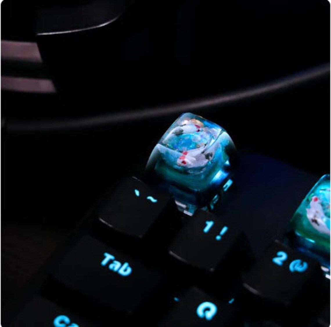 Resin Green Transparent Keycaps Set, Cute Artisan Keycaps Set, Cool ...