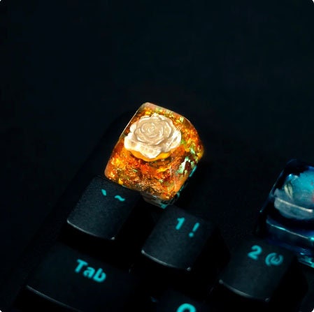 Resin Green Transparent Keycaps Set, Cute Artisan Keycaps Set, Cool ...