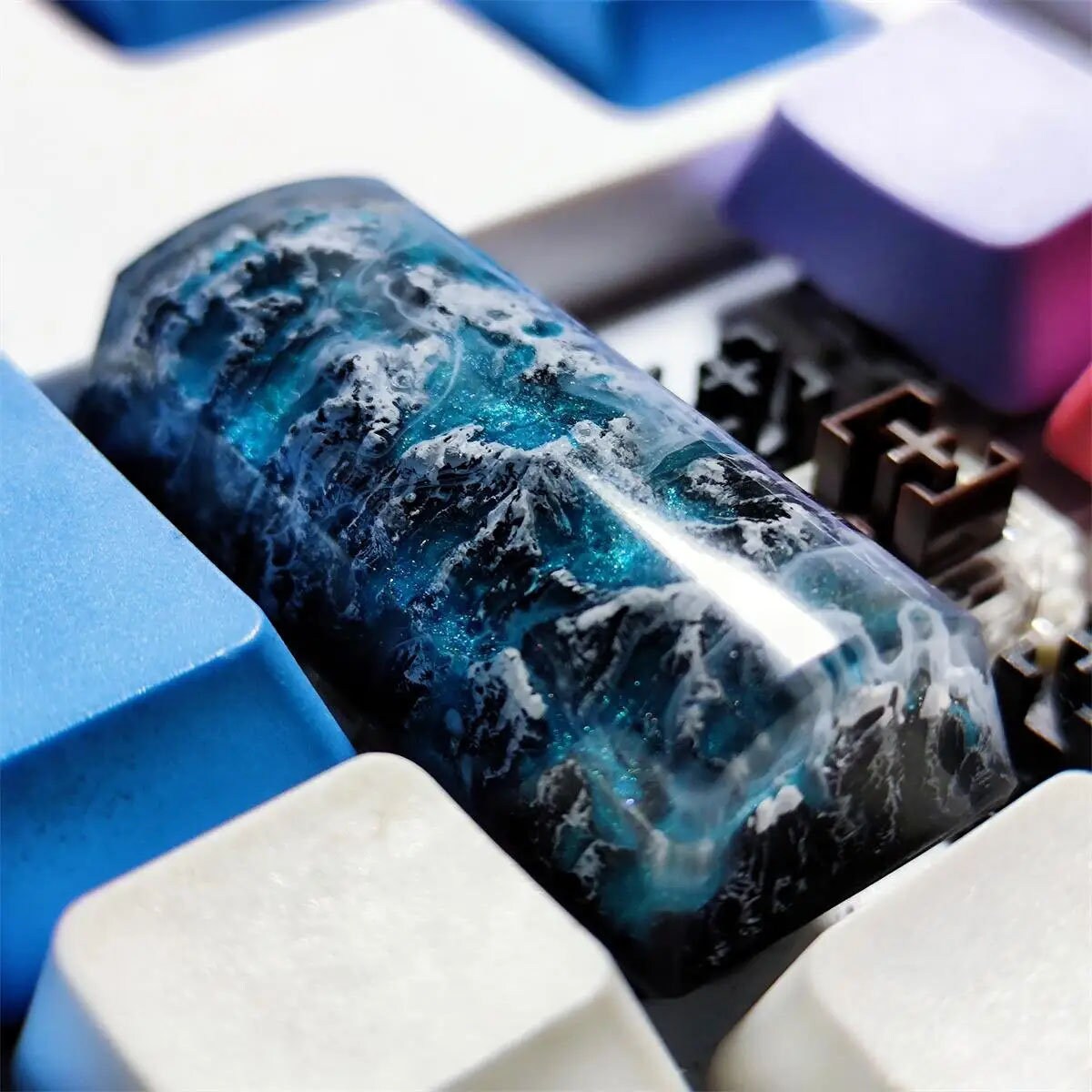 Resin Green Transparent Keycaps Set, Cute Artisan Keycaps Set, Cool ...