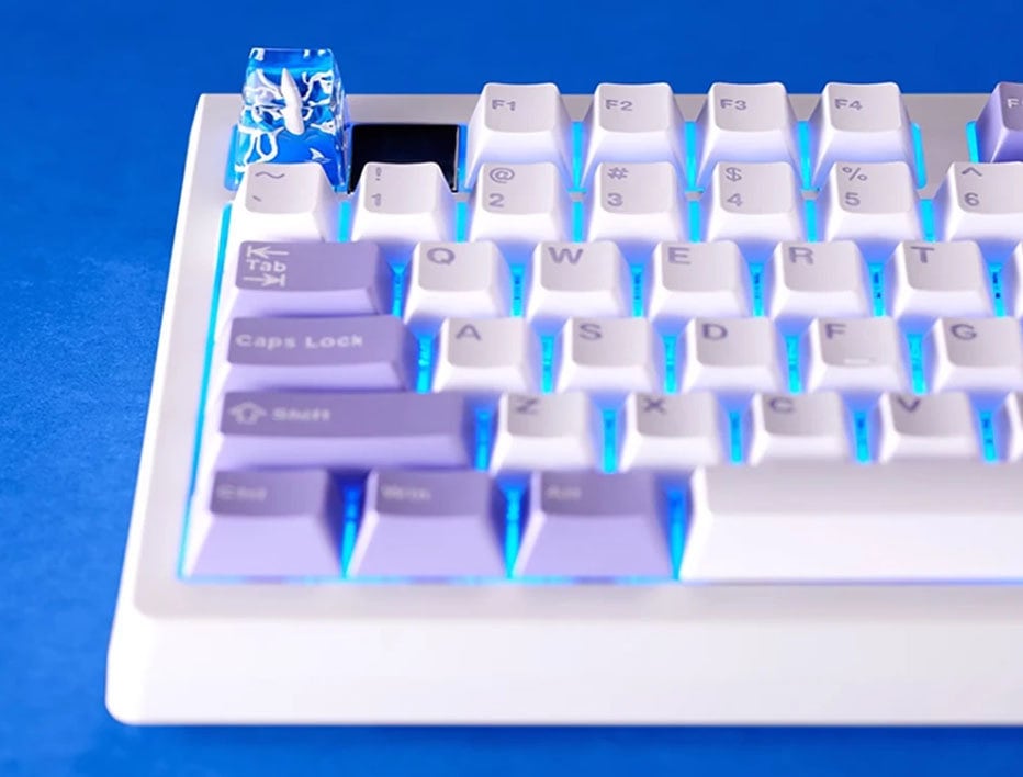 Resin Purple Green Keycaps Set, Cute Artisan Keycaps Set, Custom ESC ...