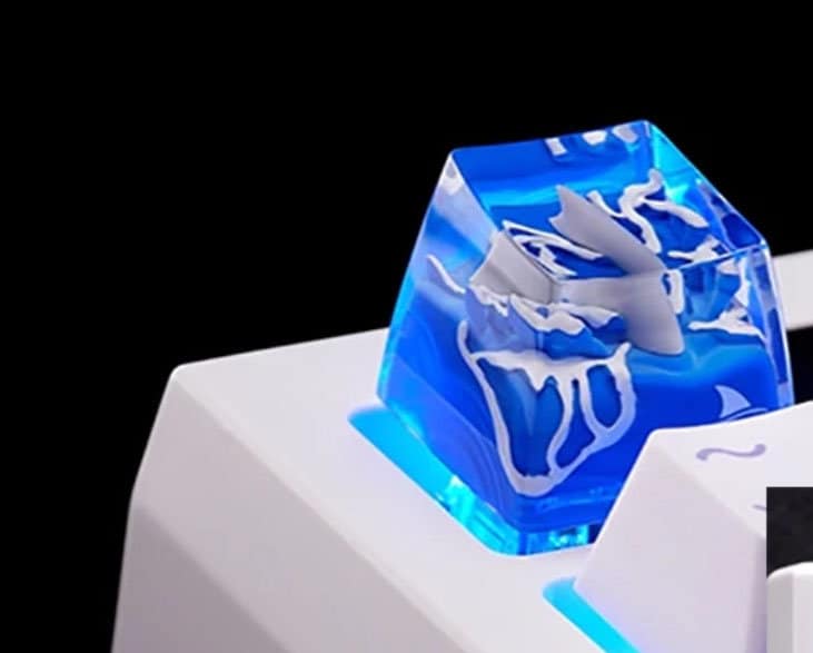 Resin Purple Green Keycaps Set, Cute Artisan Keycaps Set, Custom ESC ...