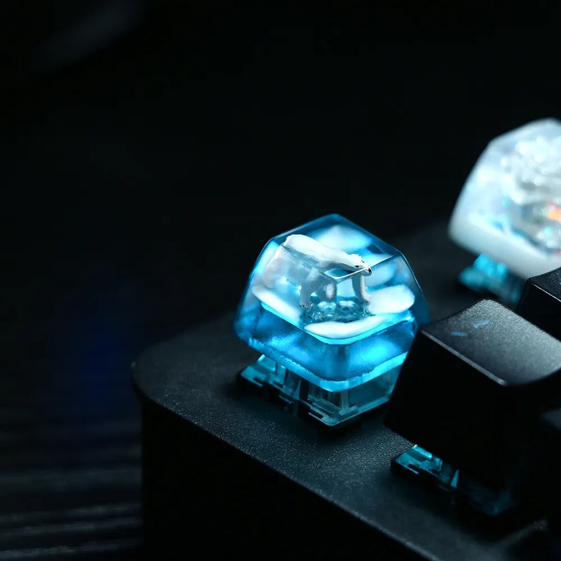 Resin Green Transparent Keycaps Set, Cute Artisan Keycaps Set, Cool ...