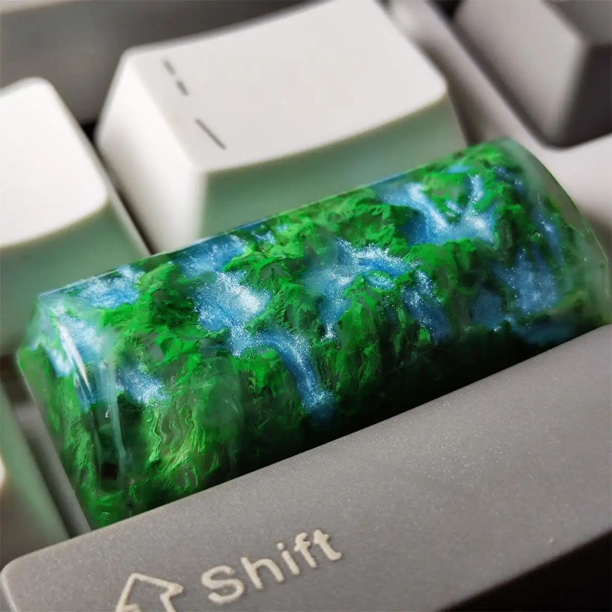 Resin Green Transparent Keycaps Set, Cute Artisan Keycaps Set, Cool ...