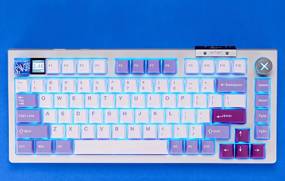 Resin Purple Green Keycaps Set, Cute Artisan Keycaps Set, Custom ESC ...