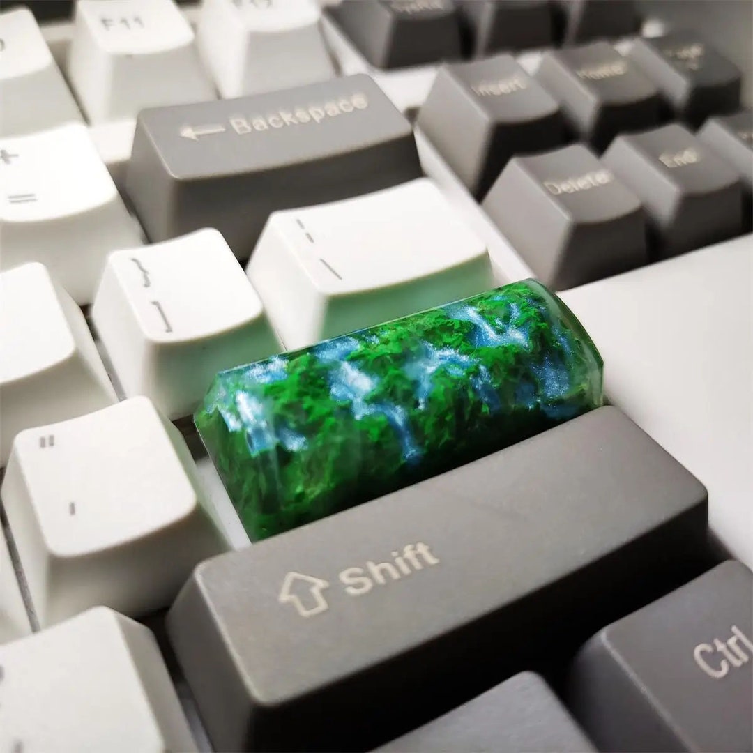 Resin Green Transparent Keycaps Set, Cute Artisan Keycaps Set, Cool ...