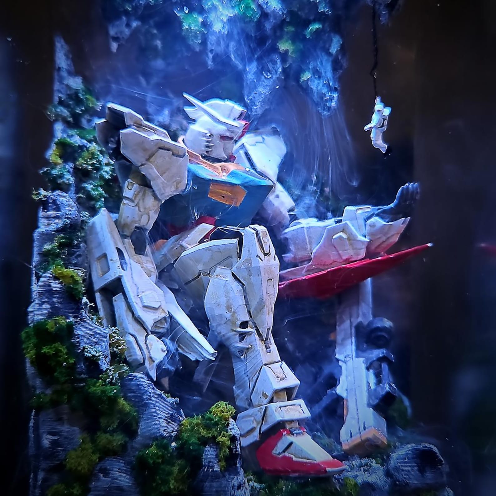 Mecha Warrior LED Lamp: Handmade Epoxy Resin Diorama - Etsy