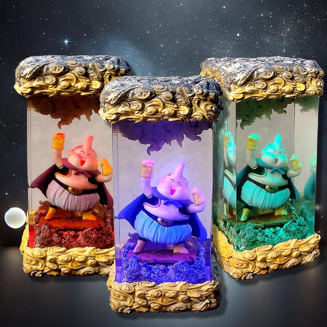 Majestic Buu Eproxy Resin Lamp LED Diorama, Handcrafted Anime-inspired ...