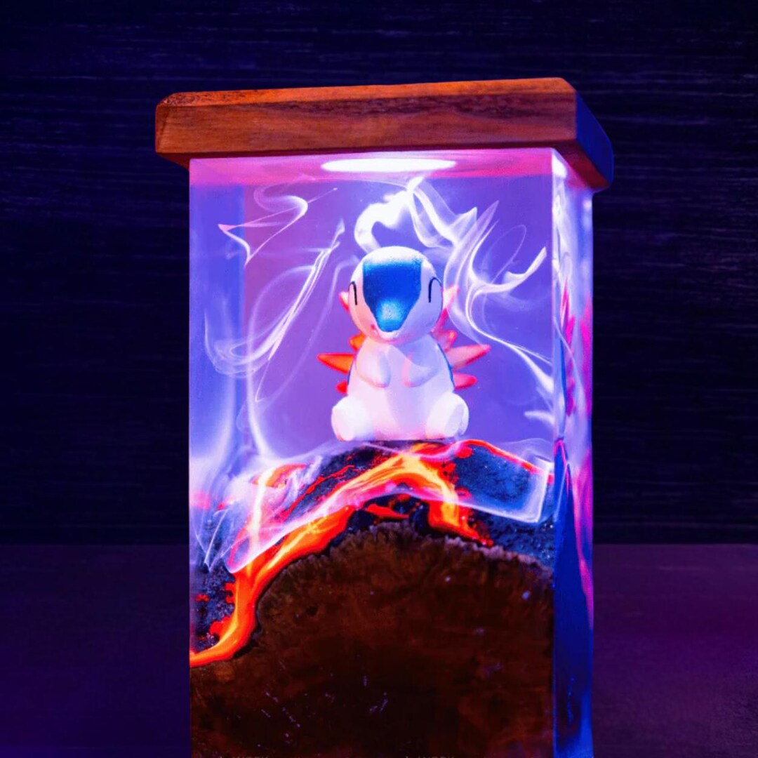 Fire Creature Epoxy Diorama Resin Lamp,custom Diorama Resin Night Light ...
