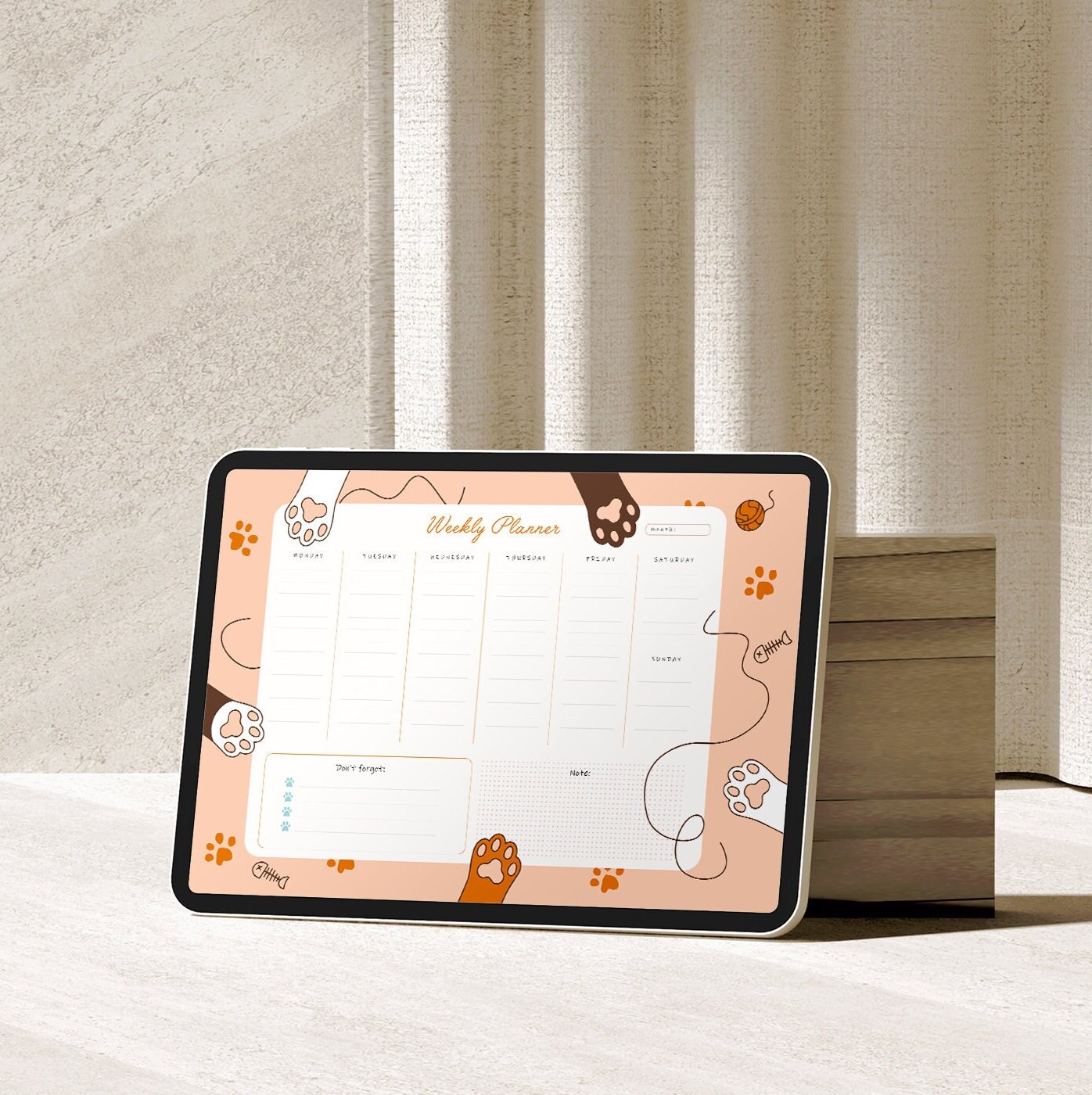 Paws and Plan: Have an Inspired Week With Our Cat Weekly - Etsy