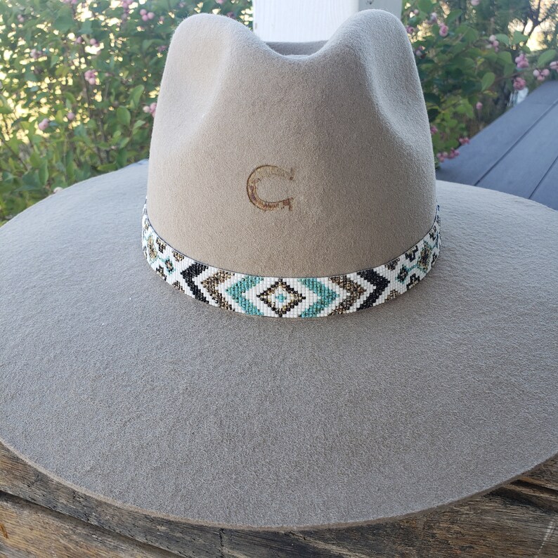 Picasso Beaded Western Hatband - Etsy