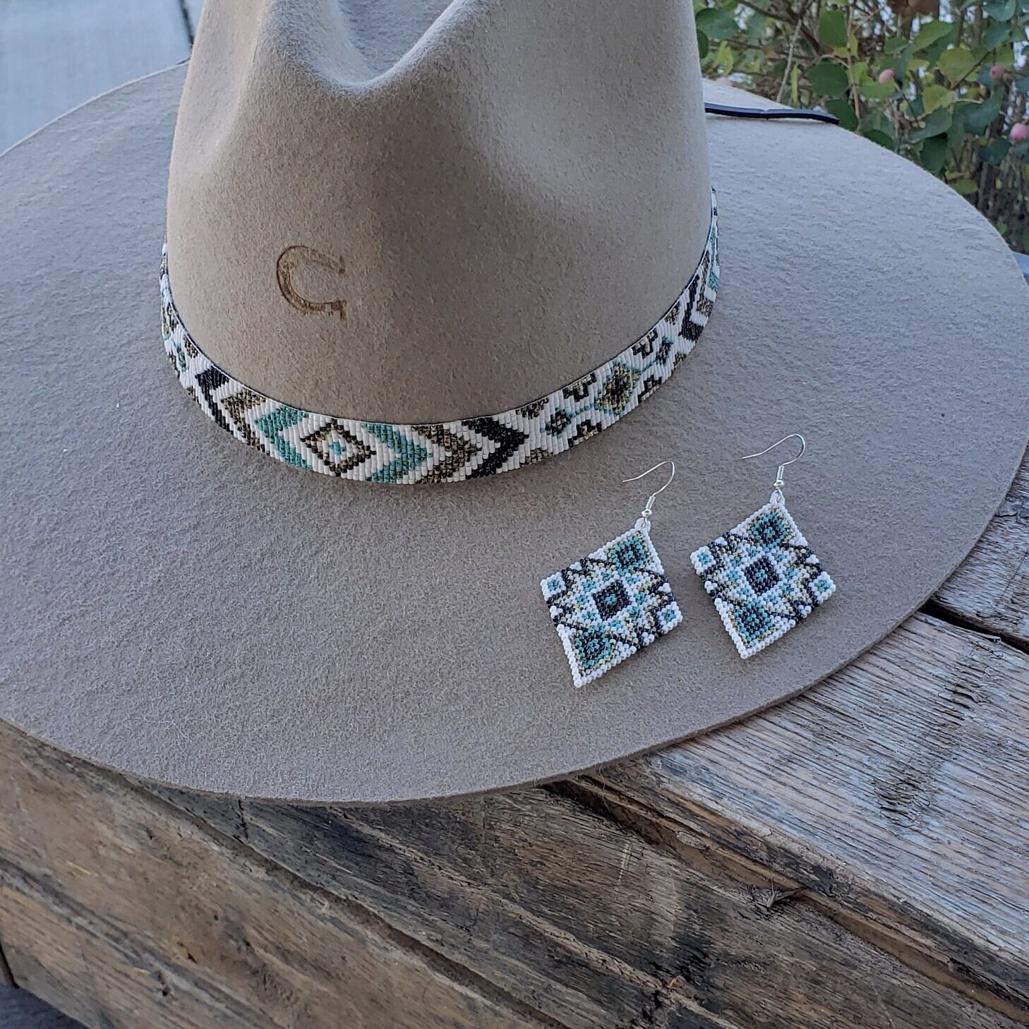 Picasso Beaded Western Hatband - Etsy