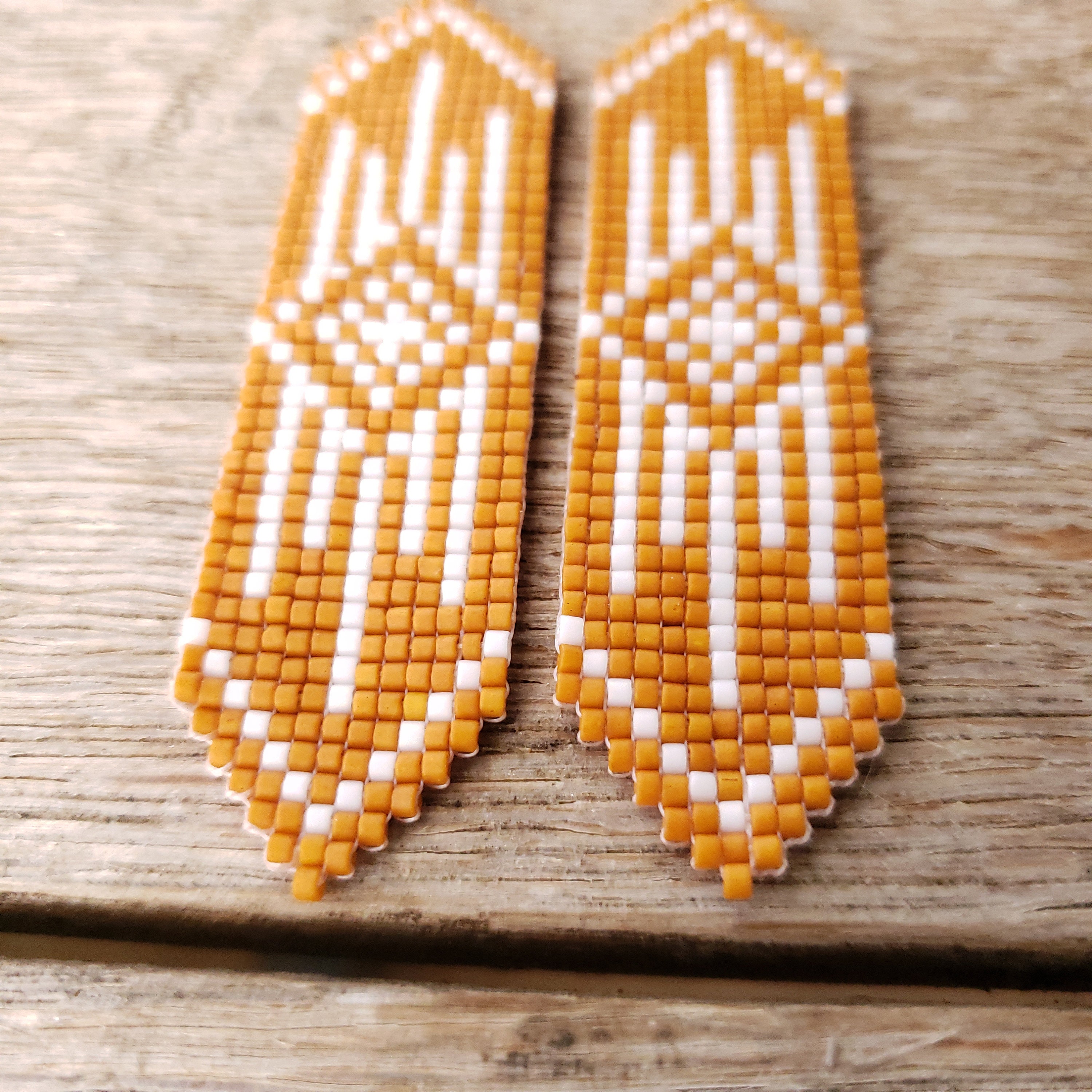 Cinch Beaded Earrings pumpkin - Etsy