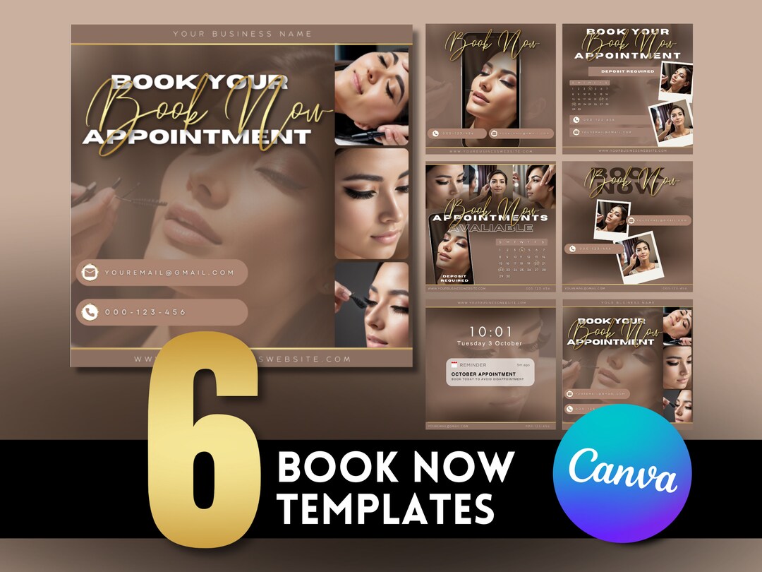 Editable Book Now Flyer, DIY Appointments Available Template, Premade Flyer Template, Beauty ...