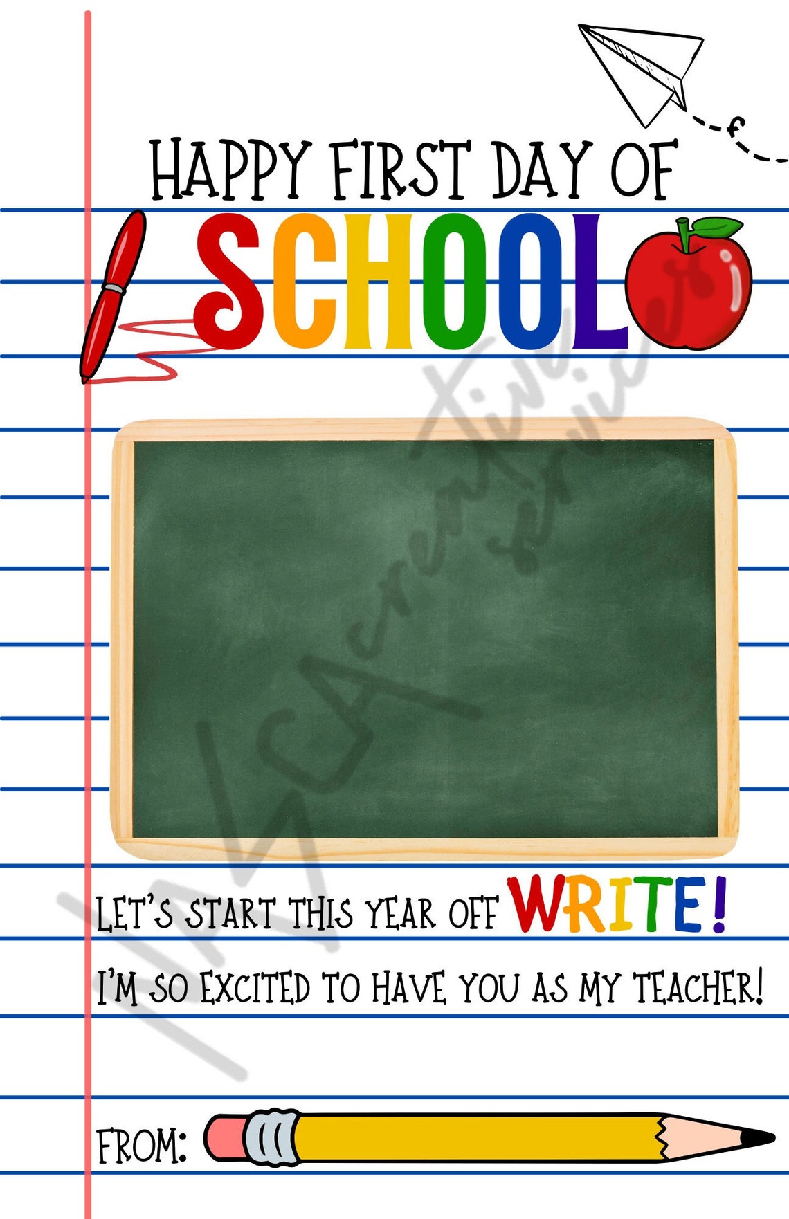 First Day of School Printable Gift Card Holder * Teacher Gift Idea ...