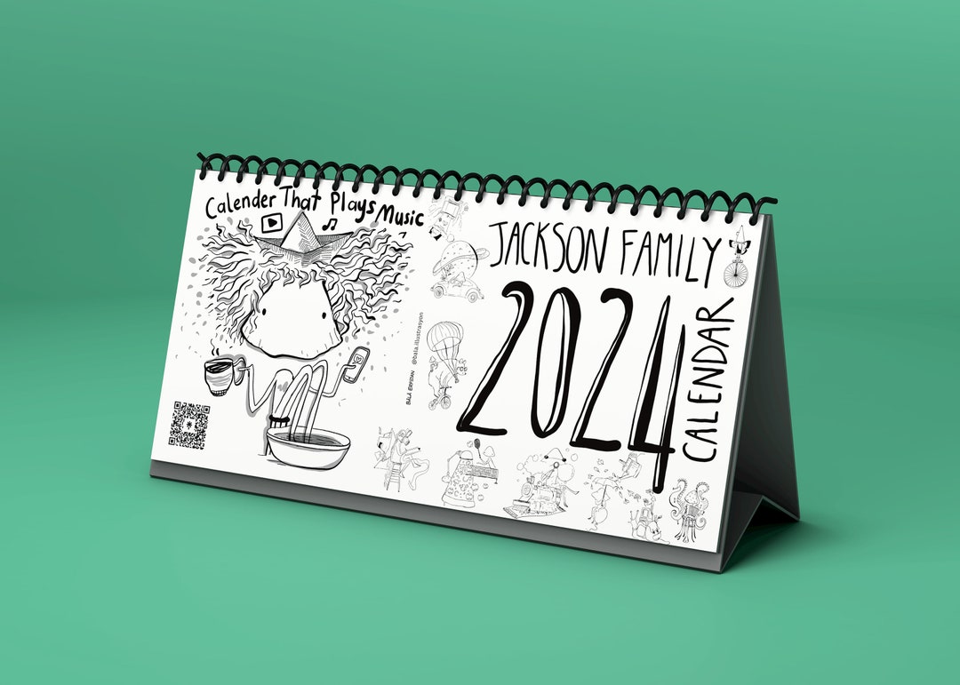 Custom 2024 Table Calendar Monthly Printable Digital PDF - Etsy