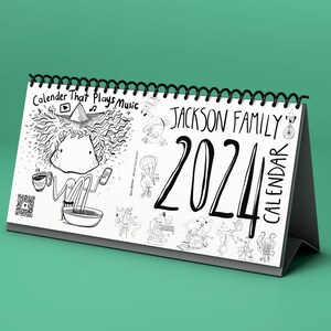 Custom 2024 Table Calendar Monthly Printable Digital PDF - Etsy