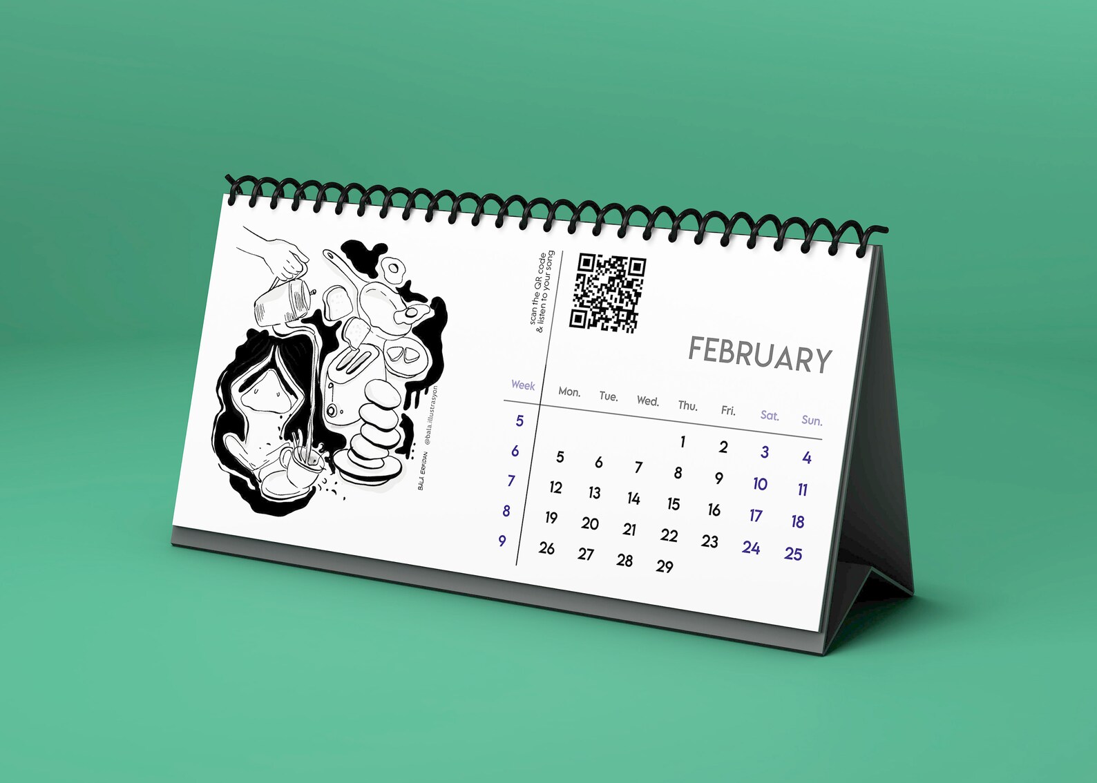 Custom 2024 Table Calendar Monthly Printable Digital PDF - Etsy