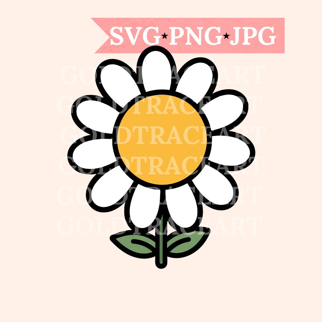 Daisy Svg, Hand Drawn Svg,daisy for Kids Svg,daisy Lover Svg, Digital ...