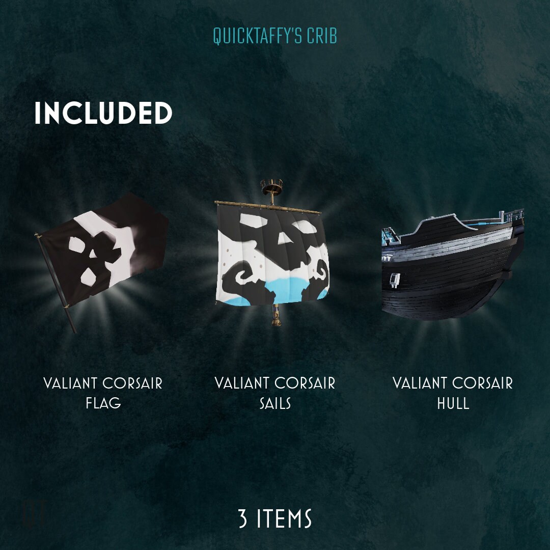 Sea of thieves oreo valiant corsair pack sails ship set steam pc ...