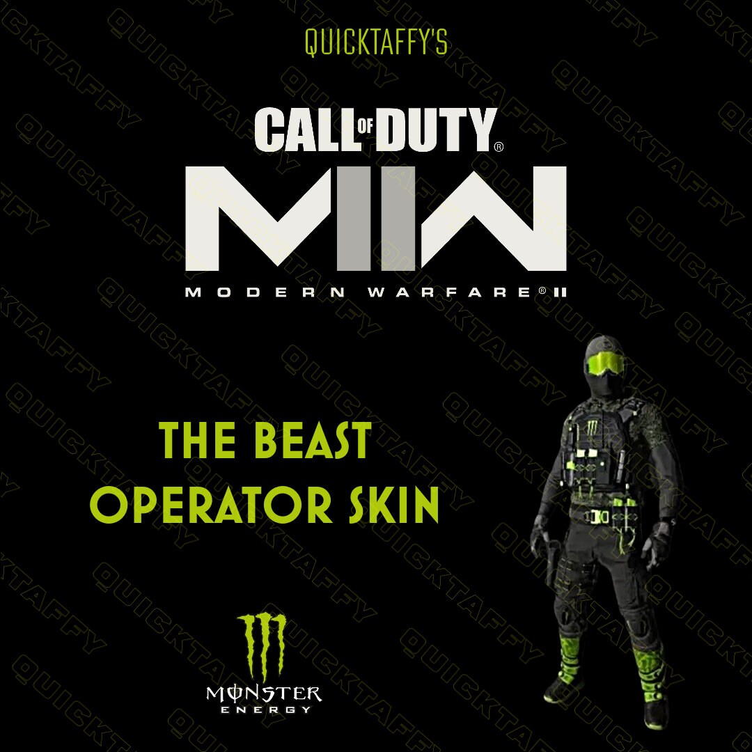 Monster Energy Cod Mw2/3 Beast Operator Skin DLC Official - Etsy