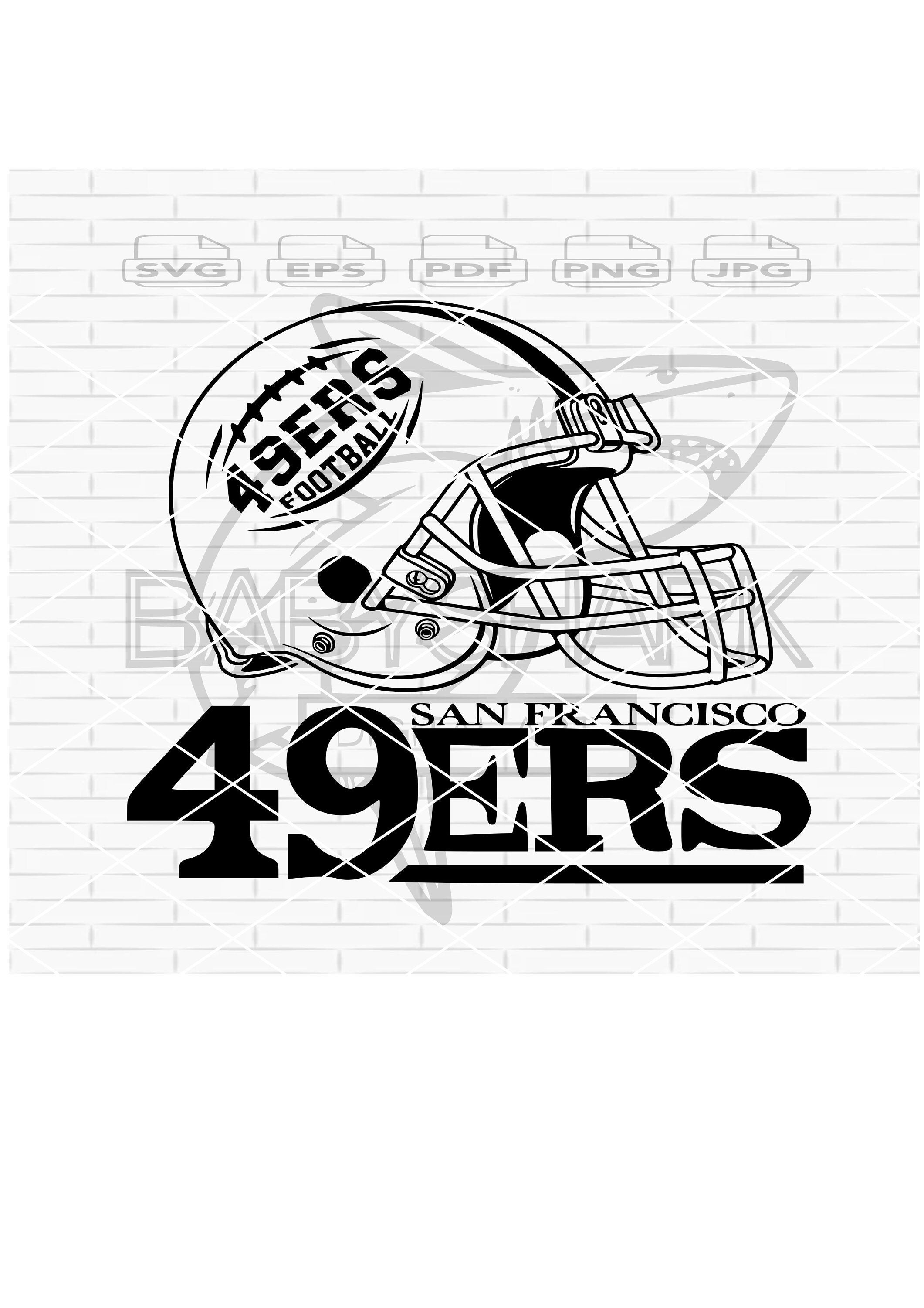 49ers Clipart Black And White Christmas
