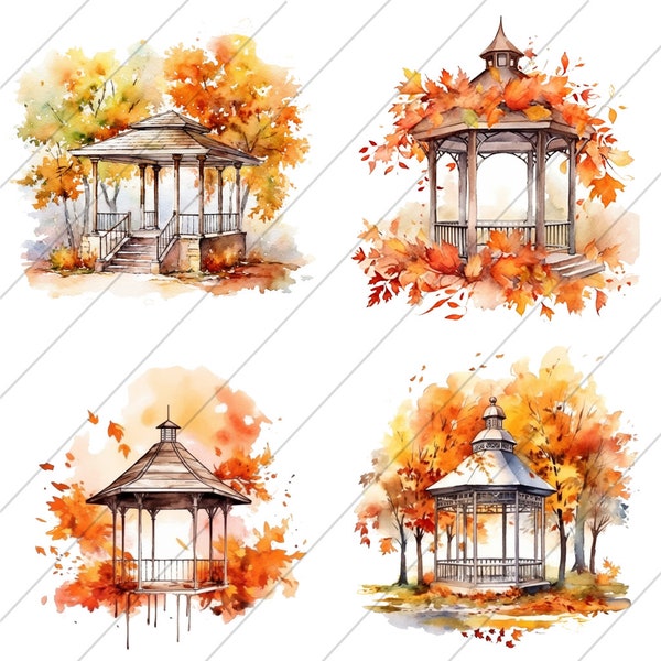 Watercolor Gazebo Art - Etsy