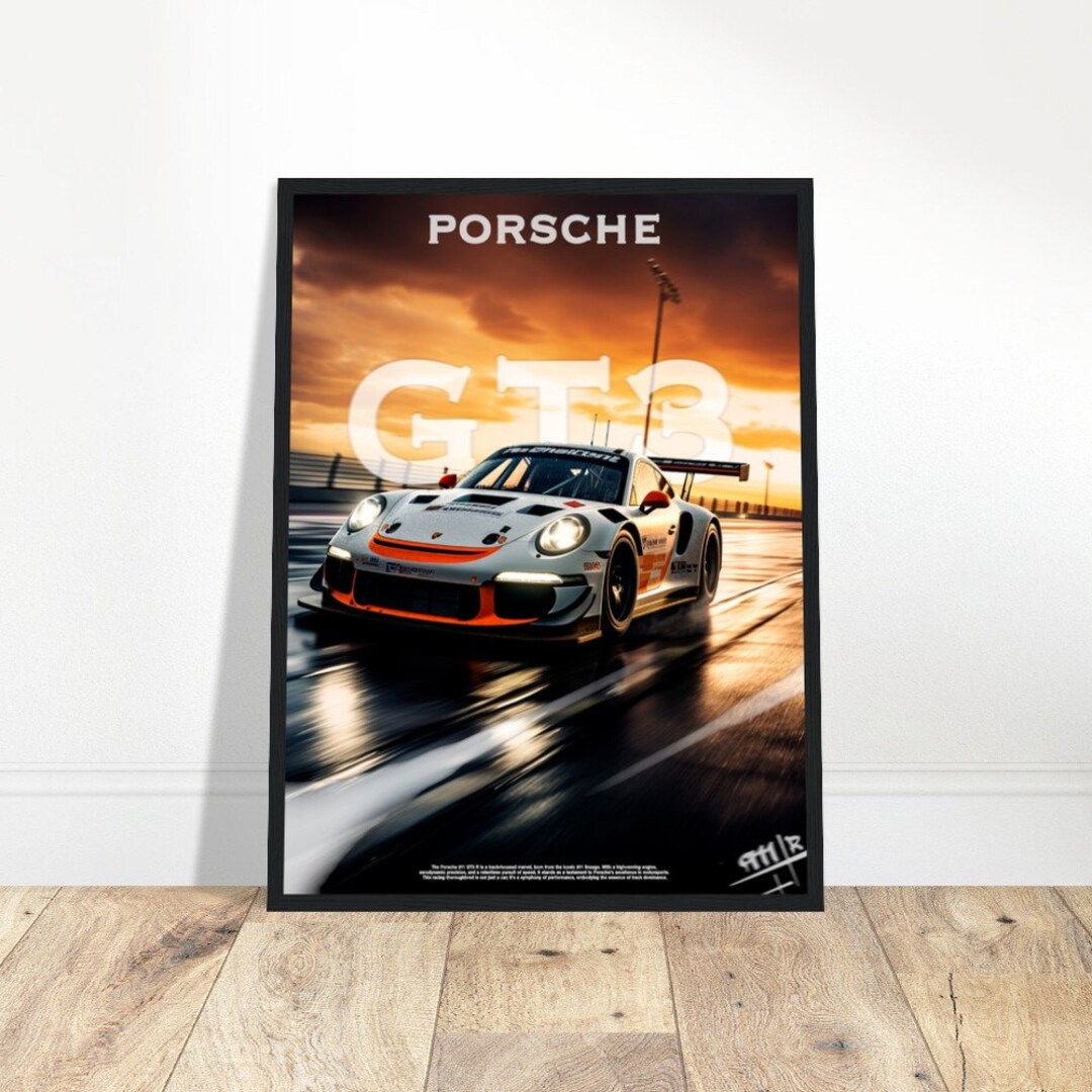 Porsche 911 Gt3 R Poster, Porsche Poster, Gt3 R, Race Car Poster ...