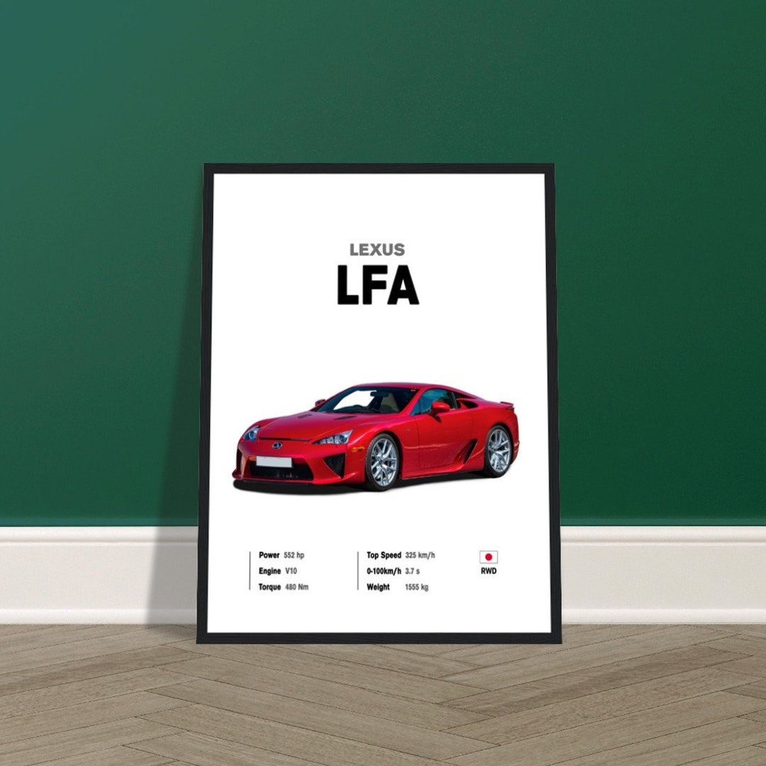 Lexus LFA Poster, Car Posters, JDM, Japan Cars, Car Poster, LFA, Lexus ...